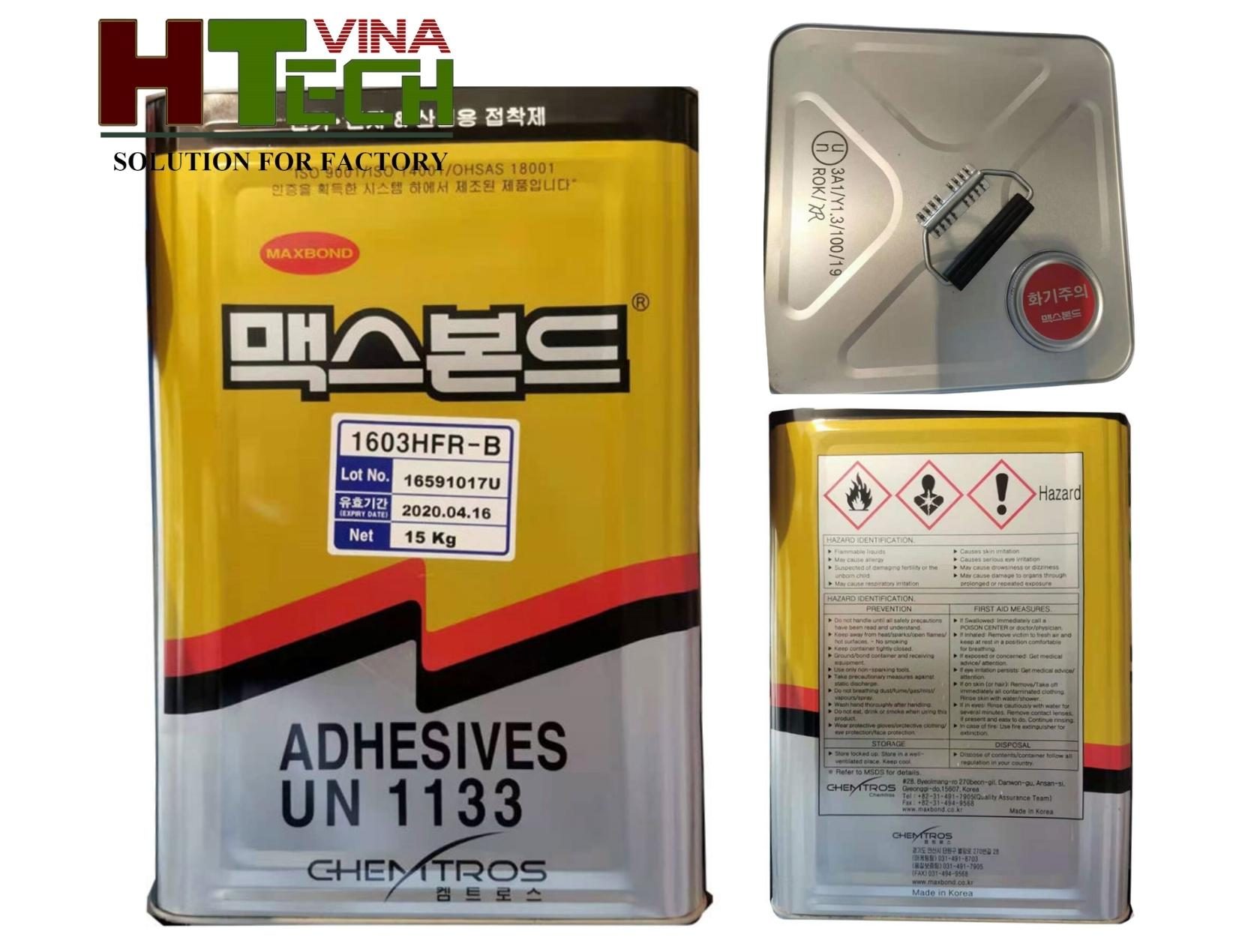 Keo vàng MAXBOND 1603HFR-B Hàn Quốc, keo vàng chống cháy