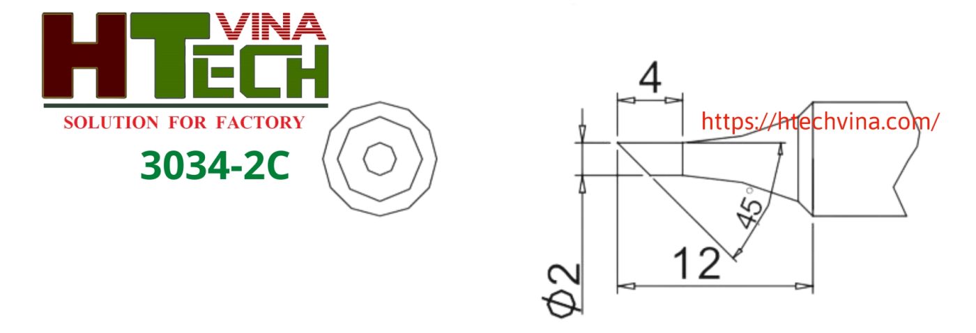Mũi hàn 3034-2C, giá rẻ nhất , hàng có sẵn, đầu hàn chất lượng cao.