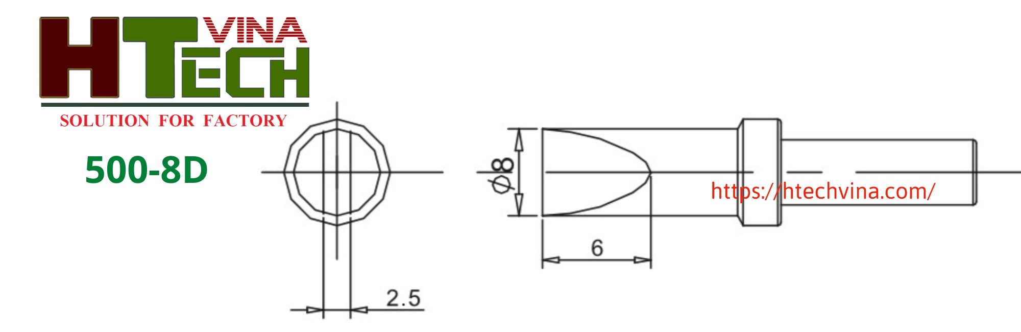 Mũi hàn 500-8D, giá rẻ nhất , hàng có sẵn, đầu hàn chất lượng cao.