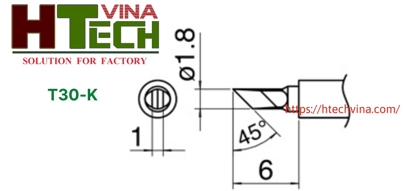Mũi hàn T30-K giá rẻ nhất, hàng sẵn kho, đầu hàn chất lượng cao.