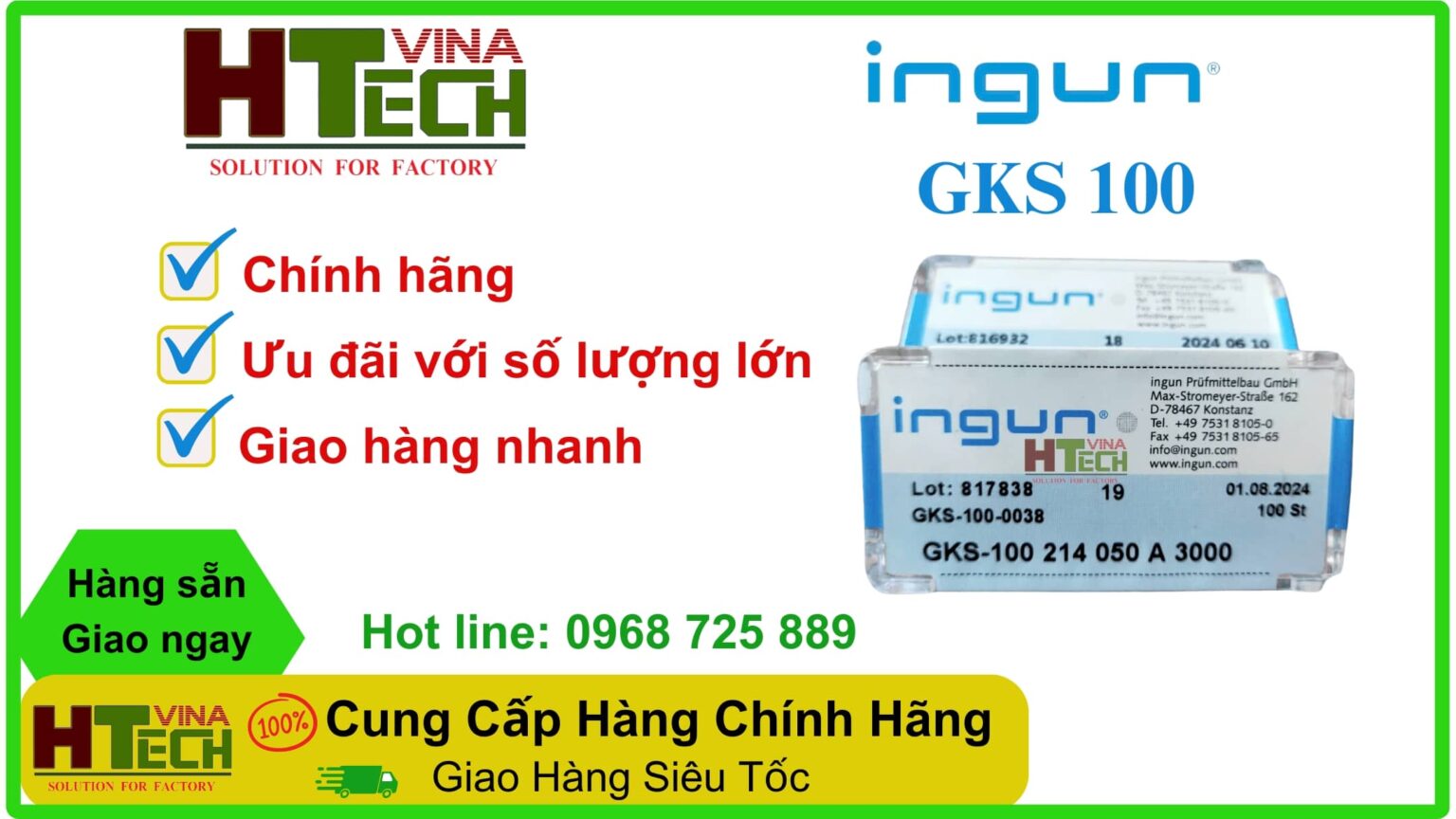 GKS-100 214 050 A 3000-Chân Pin Chính Hãng-Giá Rẻ Nhất