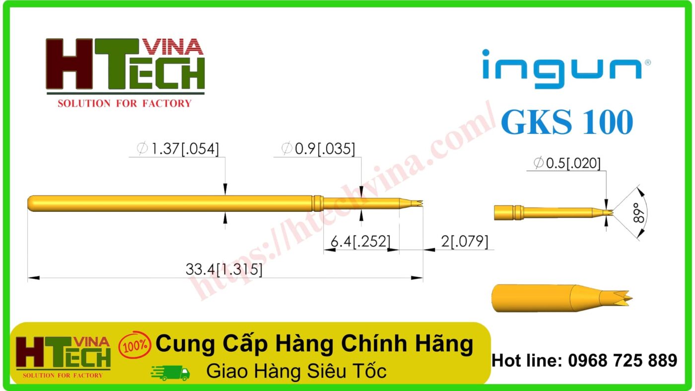 GKS-100 214 050 A 3000-Chân Pin Chính Hãng-Giá Rẻ Nhất